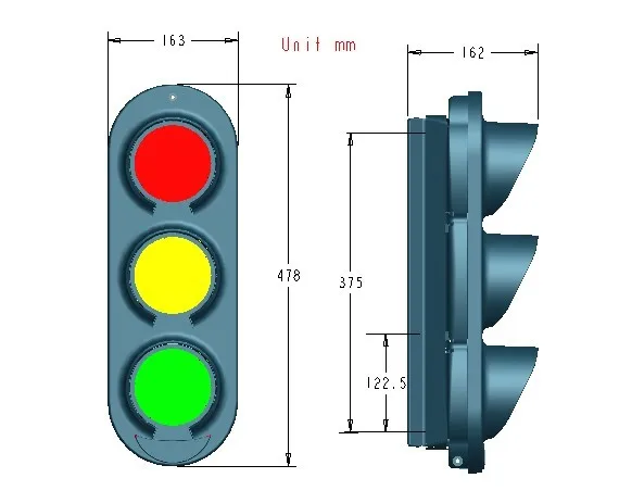 Noble Tri-color Mini Led Traffic Light 100mm,Used Traffic Lights Sale ...