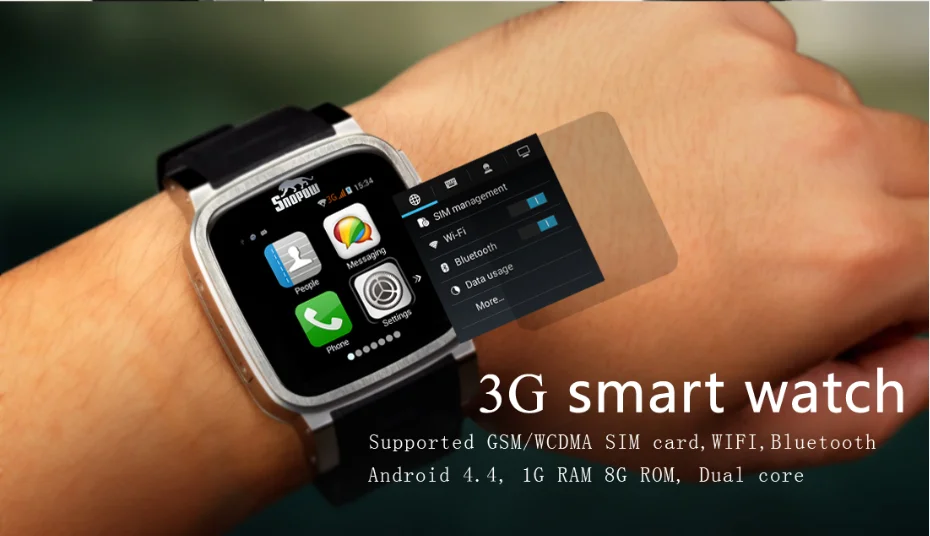 Snopow W1s 3g Transflective Screen Ip68 Waterproof Android 4.4 Gps Wifi ...