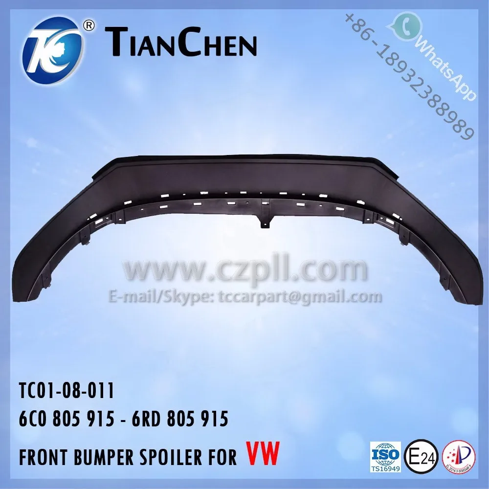 Front Spoiler For Polo 2010 - 2014 - 2016 Upgrade Gti 6rd 805 915 6c0 ...