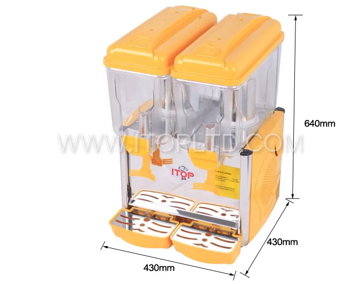 Electric Cold Fruit Juice Dispenser Machine - 2x12l Capacity