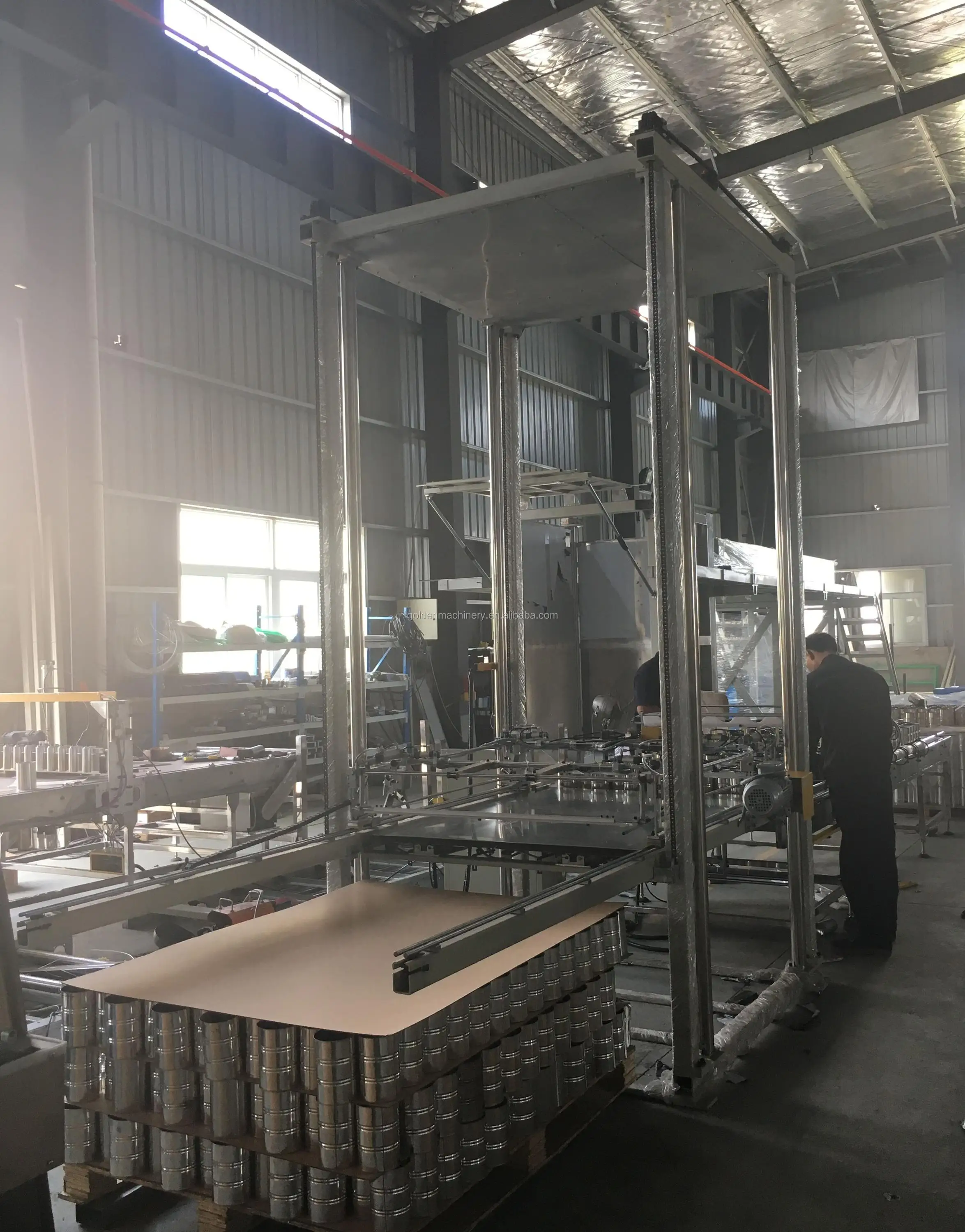 Automatic Palletizer Machine for Metal Tin Can Stacking