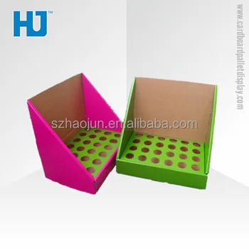 Custom Made Corrugated Pen Pdq With Hole Stationery Table Top Display ...