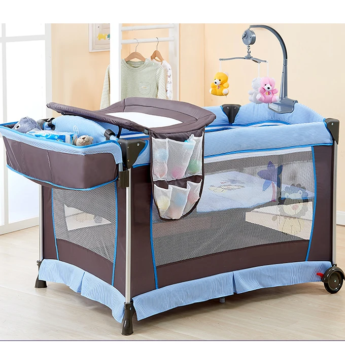 Baby Play Yard With Changing Table,Mesh Sided Baby Folding Playpen ...