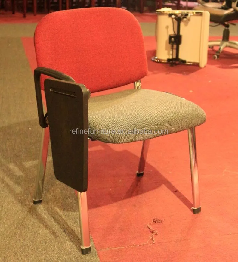 Modern Fabric Stackable Training Chair With Writing Tablet For College ...