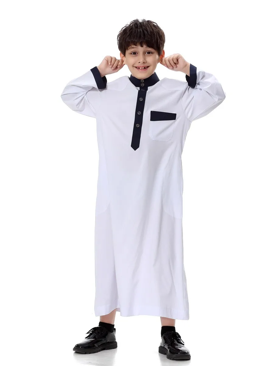 873# Islamic Arab Clothing Children Abaya Thobe Lose Kaftan Arab Kids ...
