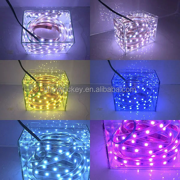 5m Dmx Rgb Led Strip Light 60leds Black Pcb Waterproof In Silicon Ip65 ...