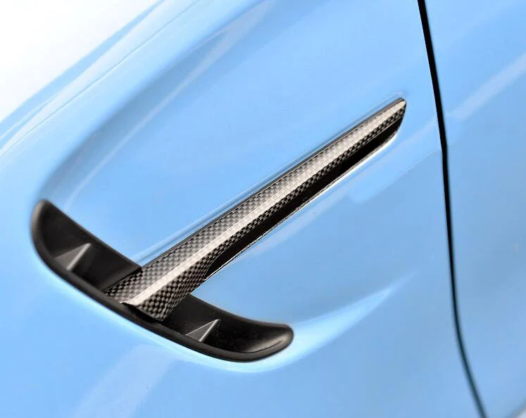 M3 M4 Carbon Fiber 2 Pcs Side Fender Cover Decoration Vent Fender For ...