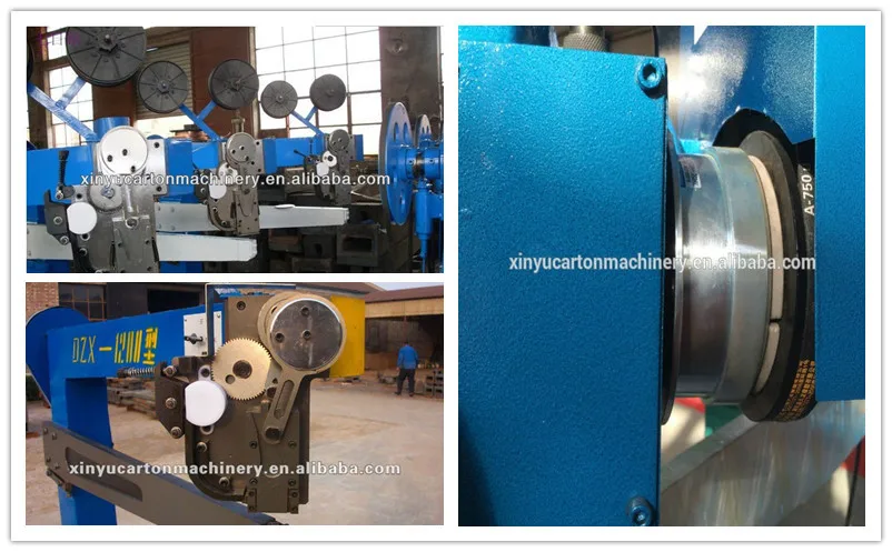 Corrugated Carton Box Stapling Machine/stapler For Corrugated Cardboard ...