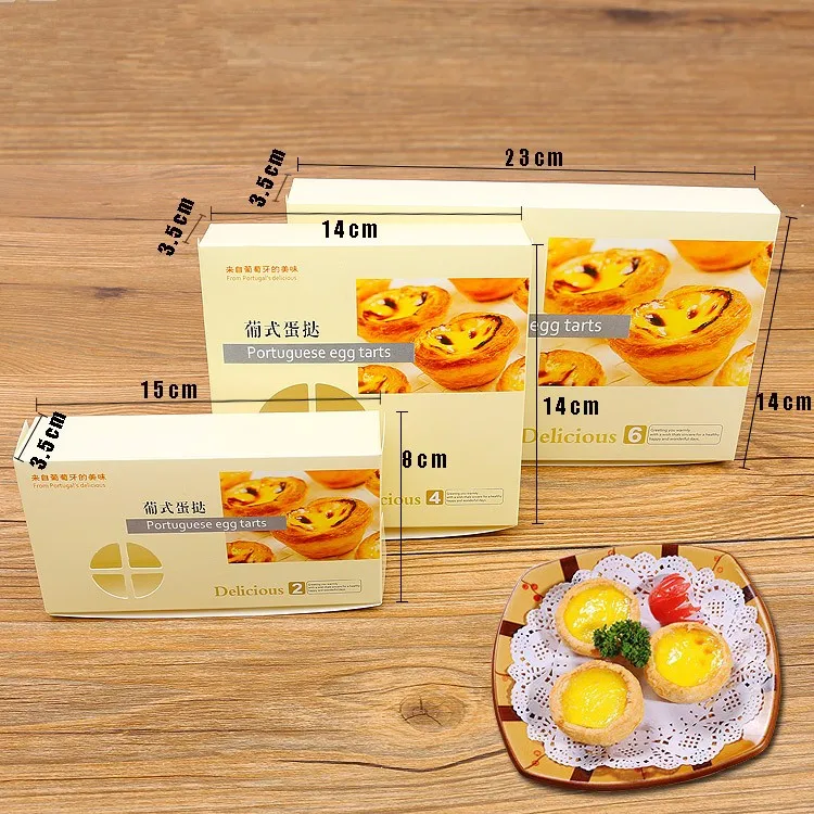 Customized Egg Tart Baking Folding Green Paper Holder Box - Buy Egg ...