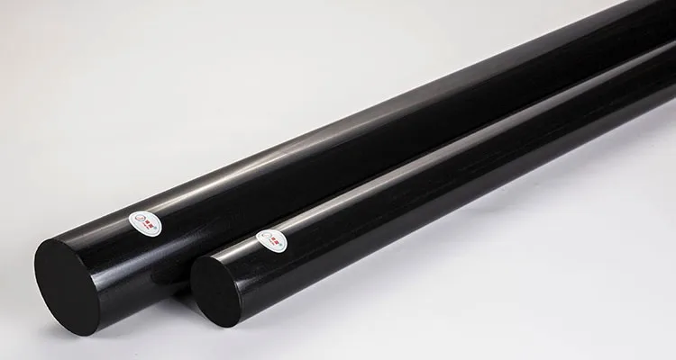 Custom Extruded Black Round Plastic Pa66 Nylon Rod With High Mechanical ...
