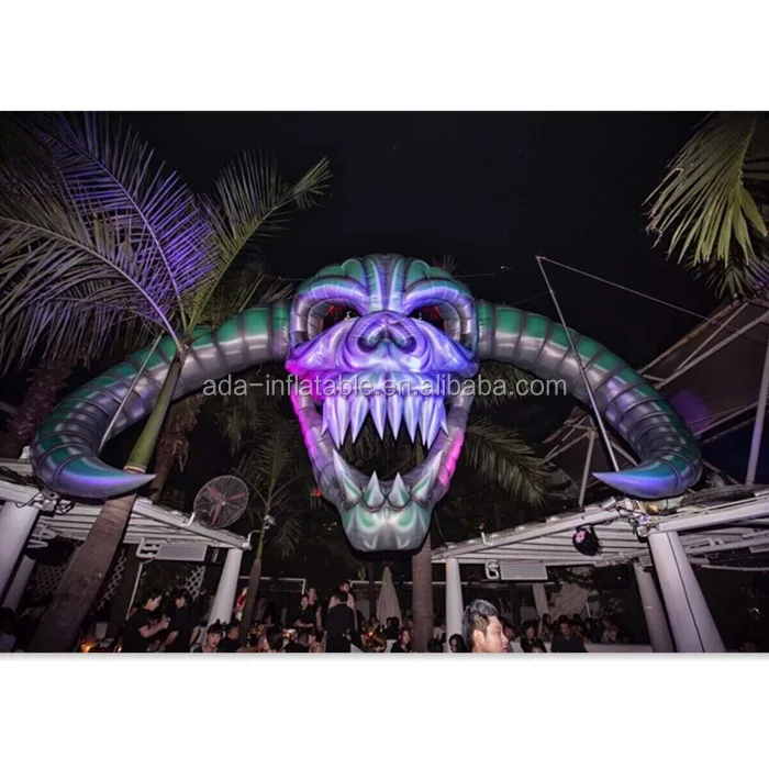 Event Stage Decoration Giant 8m Inflatable Skeleton Head 26ft Skull ...