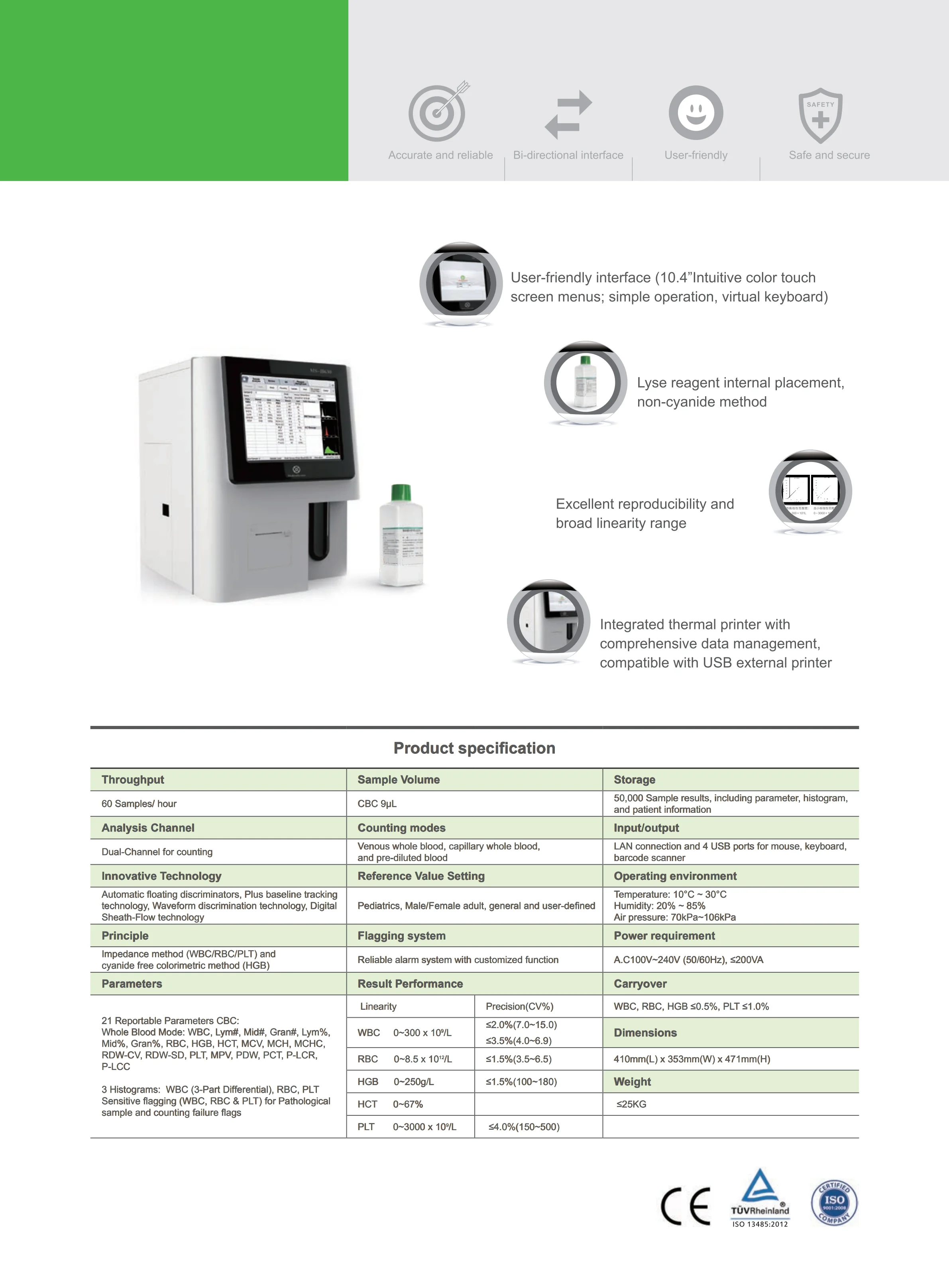 Medical Lab Fully Auto Hematology Analyzer/cbc Test Machine Price - Buy ...