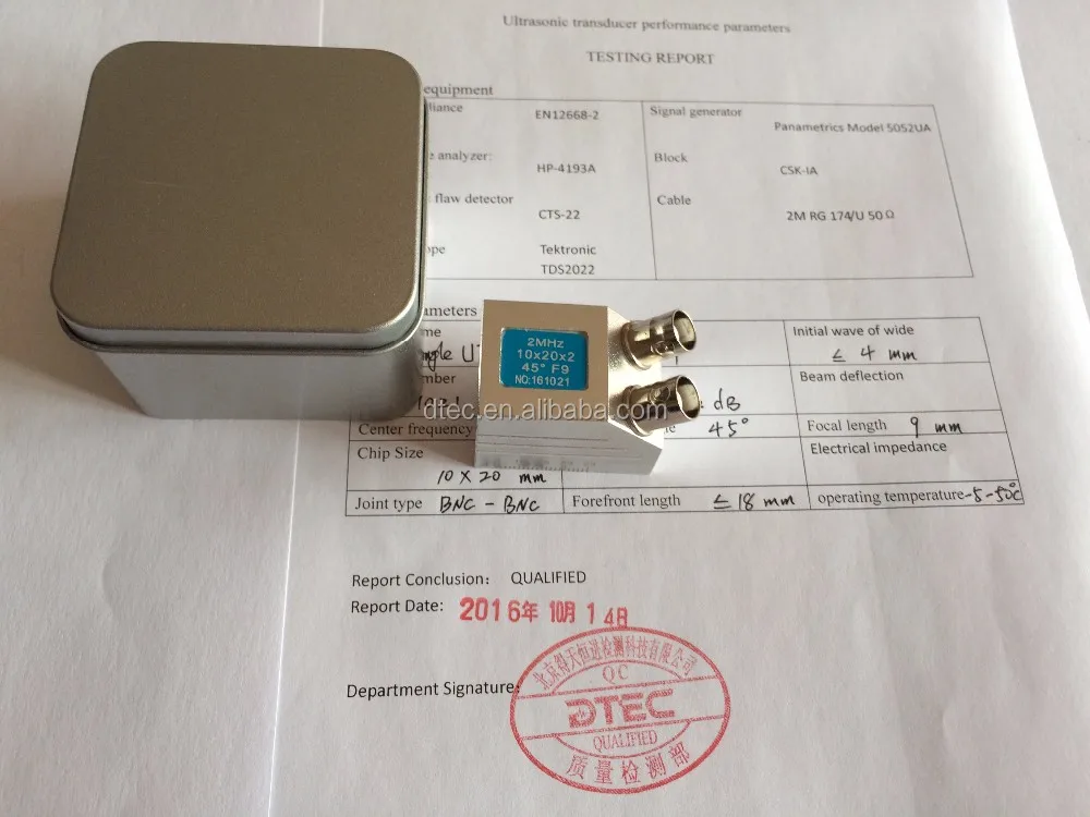 Dtec Ut Probe Single Dual Crystal Straight Angle Probe Transducer For ...