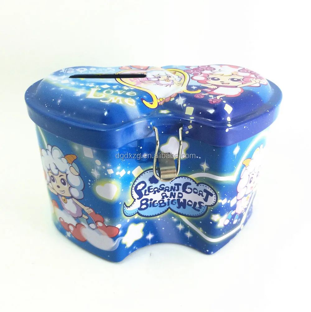 Double Heart Shaped Coin Bank,Money Box With Lock - Buy Custom Money ...