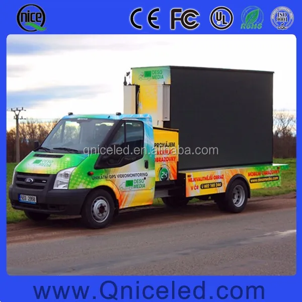 Outdoor Advertising Mobile Led Screen Trailer P8 Full Color Led Video ...