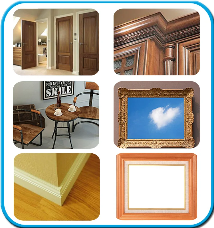 Gesso Primed Solid Wooden Moulding Machine - MDF Skirting Crown ...