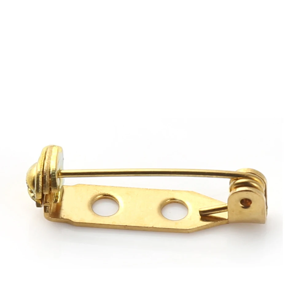 20mm Gold Coated Lapel Pin Back Metal Brass Badge Clip Safety Pin - Buy ...
