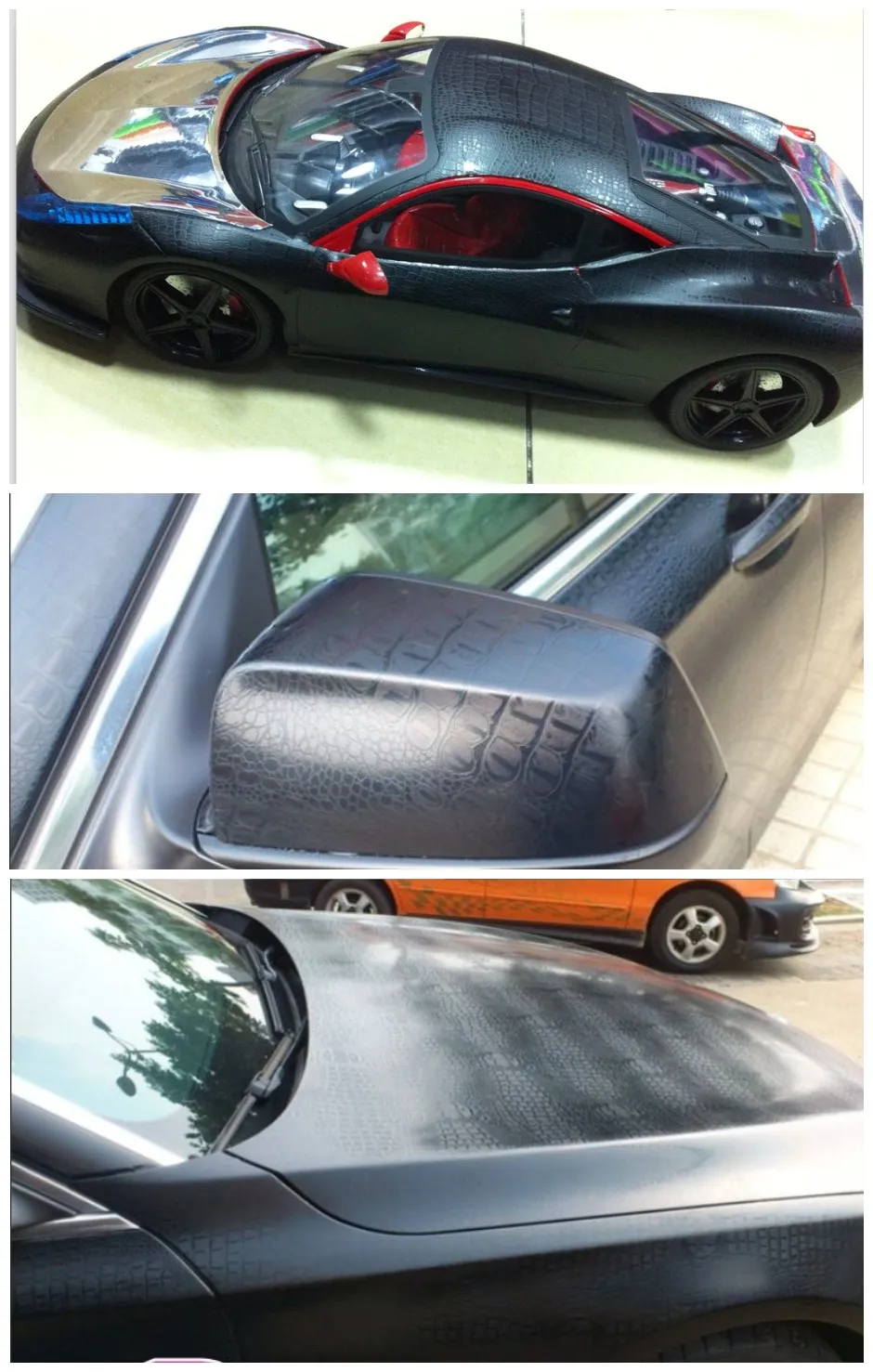 High Quality 1.52*28m PVC Snake Skin Car Wrap Vinyl Film