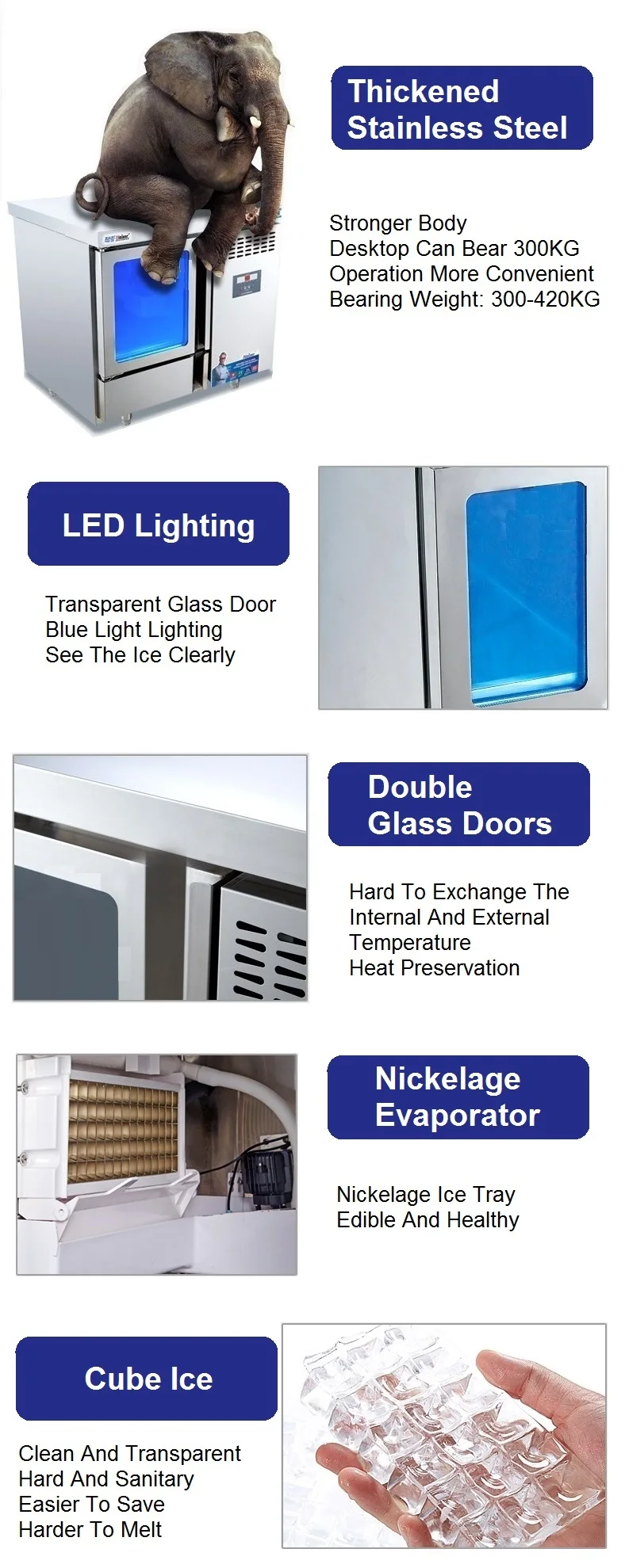 Table Top Bar Ice Machine - Efficient Ice Maker for Home