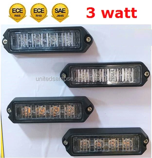 ECE R65 ECE R10 3 Watt Car Surface Mount Led Strobe Light Emergency ...
