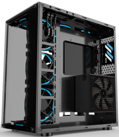 E-ATX Computer Case with High Quality Tempered Glass Panels