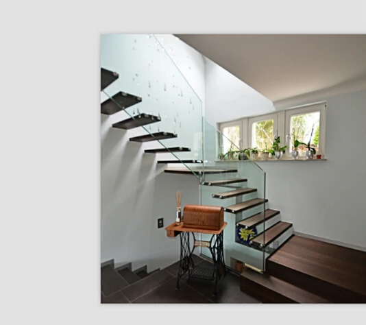 Hidden Stringer Stairs Solid Wood Treads Stairs Floating Staircase L ...