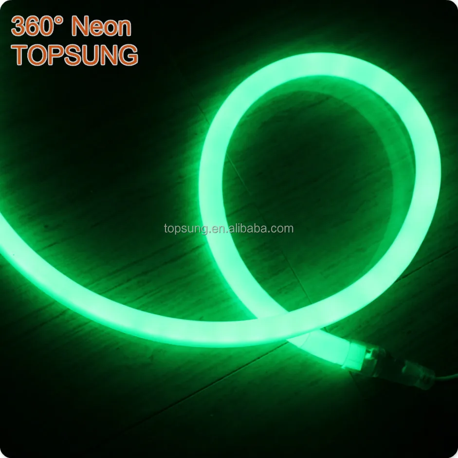 23/25mm 360 Degree Round Neon Lights Continuous Length Flexible Led ...