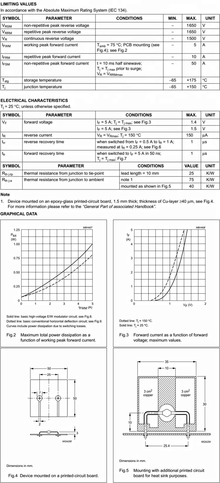 BY228 Damper Diode - High Performance Rectifier Diode
