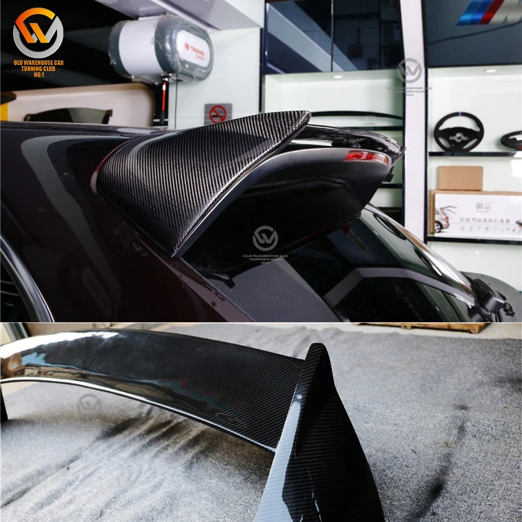For Porsche 958 Cayenne Top Rear Roof Spoiler Carbon Fiber Tail Wing ...