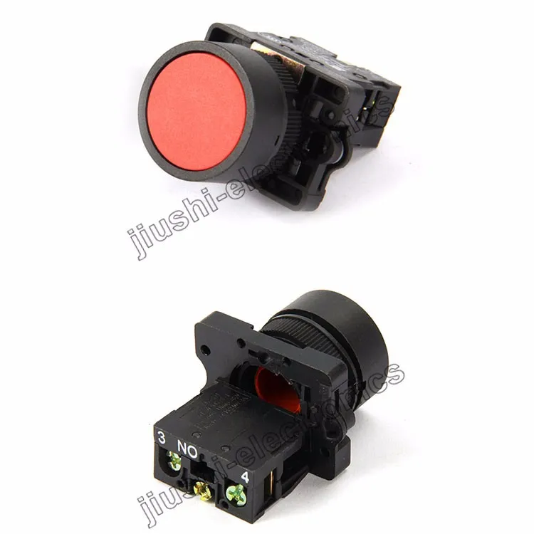 Xb2-ea42 Plastic Bezel Push Button Switch Red 1nc Panel Mounting Hole 22mm Red China Factory Ce ...