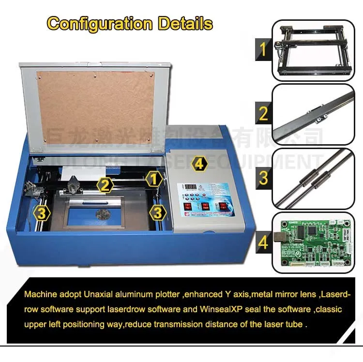 Mini Lazer Engraving Machine Co2 Laser 40w Jl-k3020 - Buy Mini ...