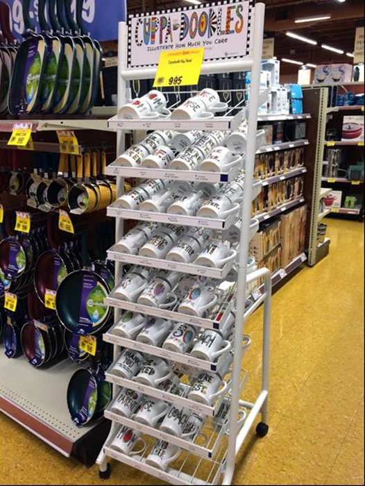 Optimse Sales Retail Mug Display Stand,Slatwall Coffee Mug Cup Display ...