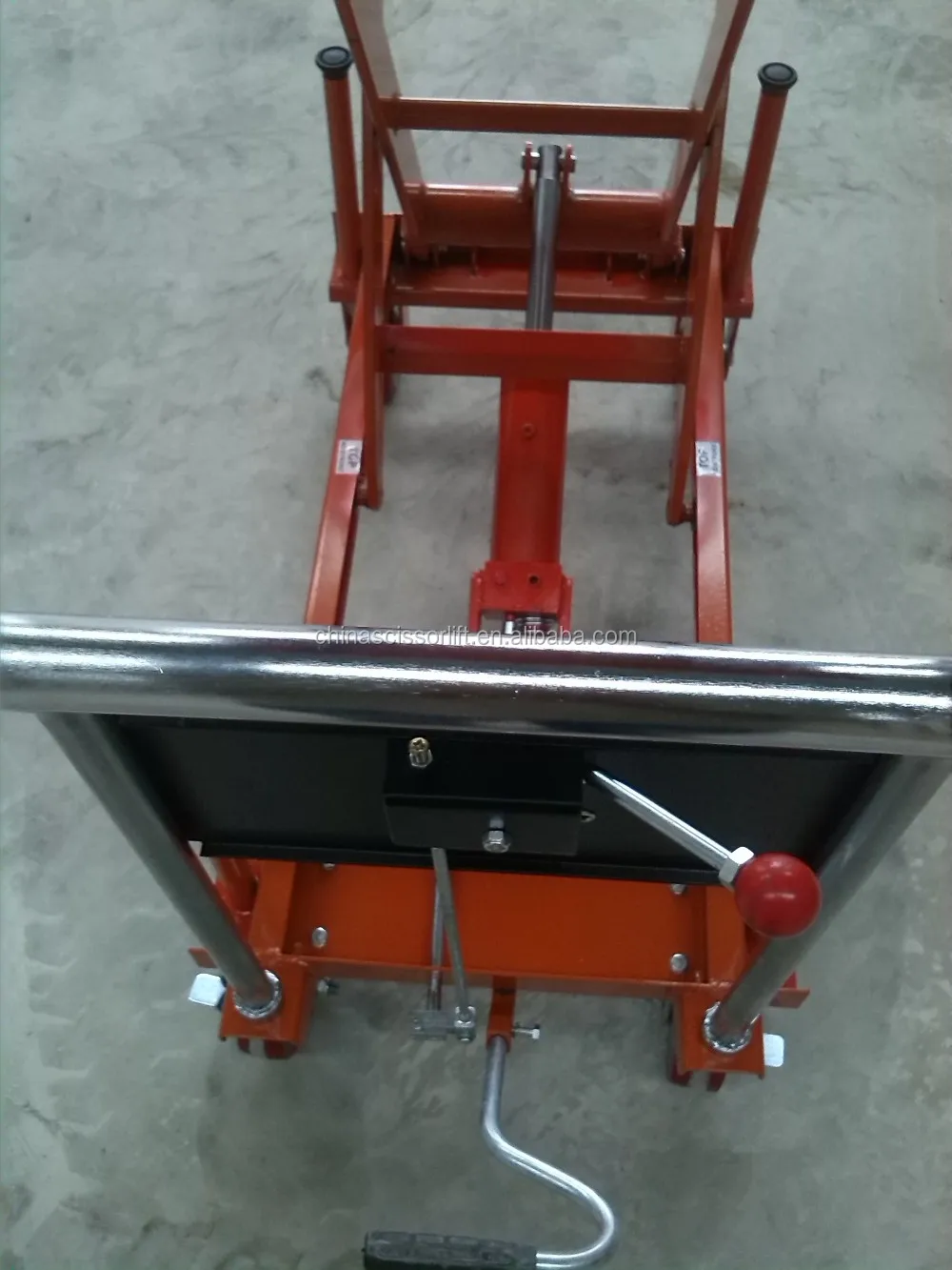 Hydraulic Manual Scissor Lift Trolley/portable Hydraulic Trolley Lifter ...