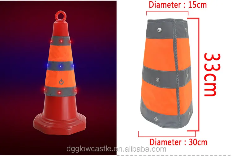 High Visibility 1200ma Usb Led Safety Traffic Cone Cover - Buy Traffic ...