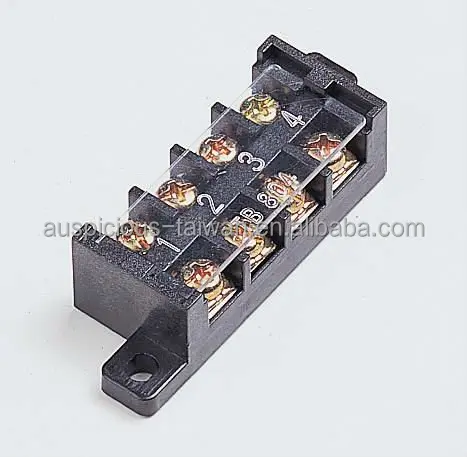 4 Poles 15a Fixed Type Double Row Terminal Block Tb4-15 (tb804f) - Buy ...