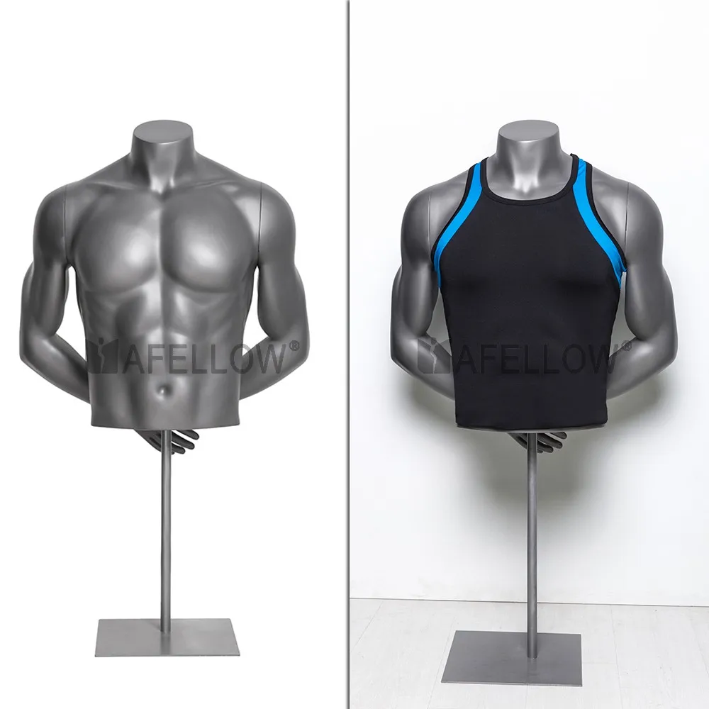 Sporting Man Half Body Mannequin Big Muscular Torso Headless Hef-10 ...