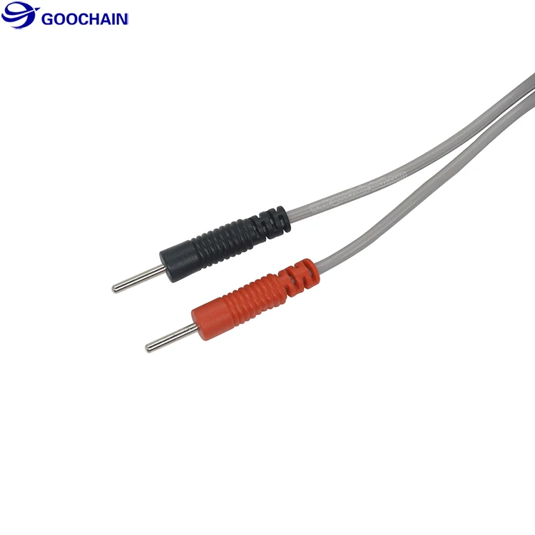 Hot Sell Ekg Ecg 2 In 1 Electrode Pin Cable 3.5mm Audio Jack To Dual ...