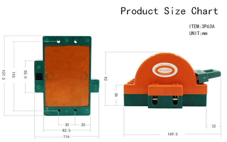 3 Phase Double Throw Manual Changeover Power Switch, 63A 380V Knife ...