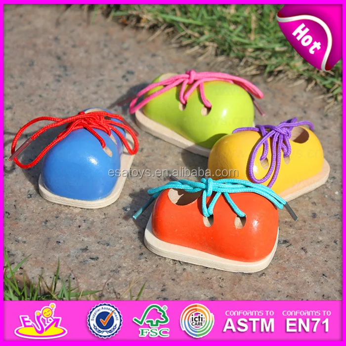 2015 New Kindergarten Teaching Baby Wooden String Shoe Play Toy,High ...