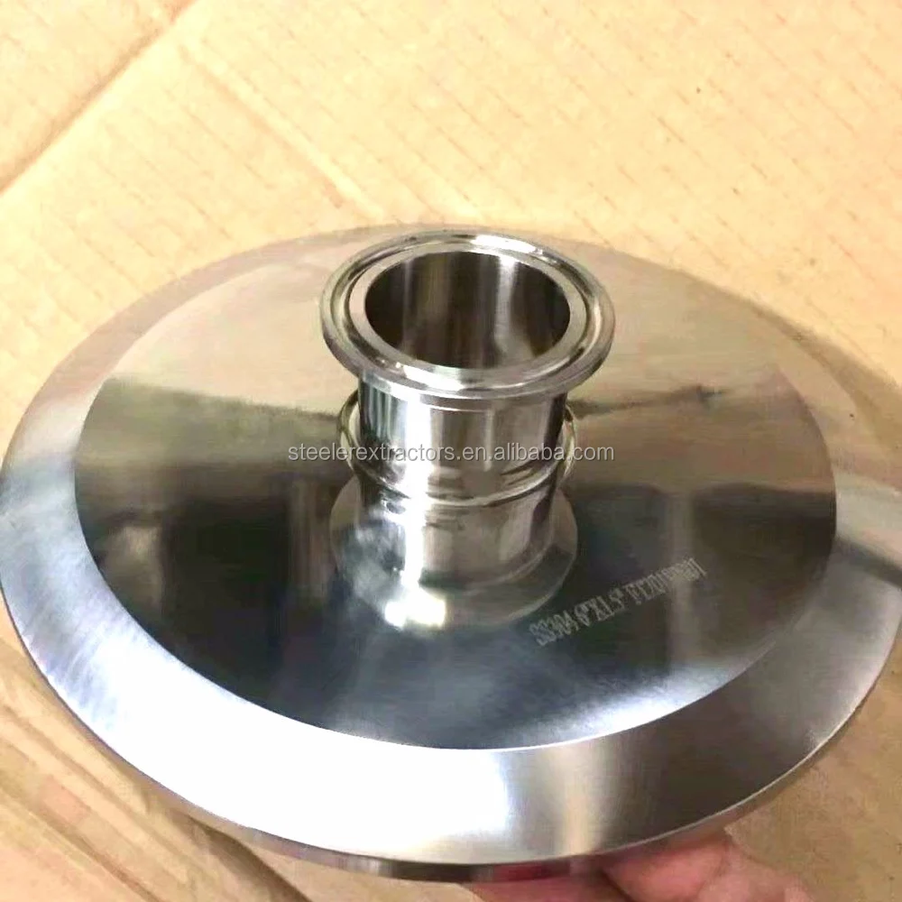 Co2 Tank Extractor Sanitary 6" Tri Clamp End Cap Lid Reducers With 1.5 ...