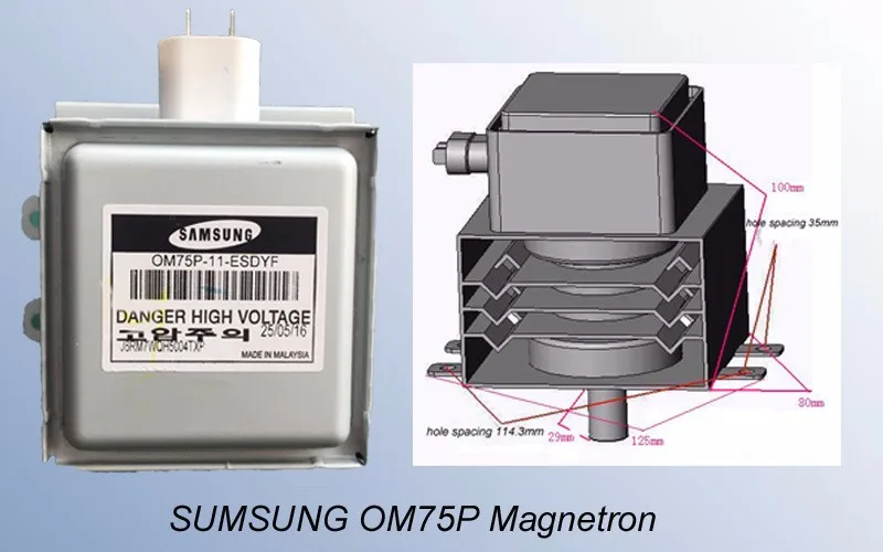 Brand New Samsung Magnetron Om75p (s) 1000w Magentron Price For ...