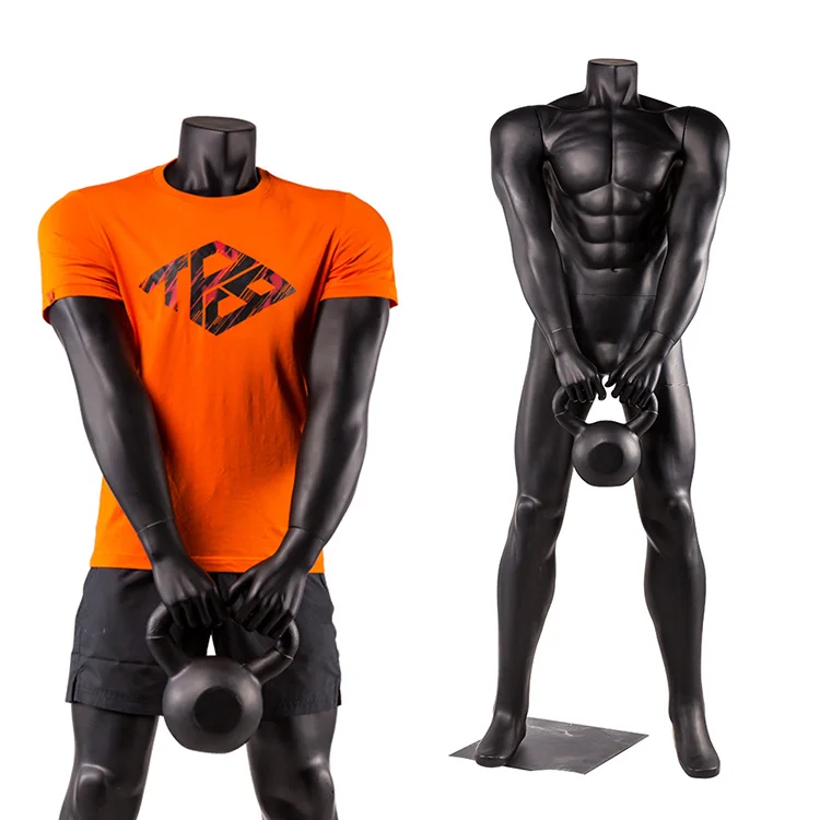 Matte Black Headless Standing Muscle Man Maniquies - Buy Maniquies,Man ...