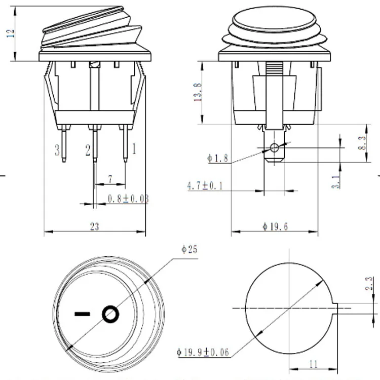 Ip65 Labeled Marine Rocker Switches Waterproof - Buy Ip65 Rocker Switch ...
