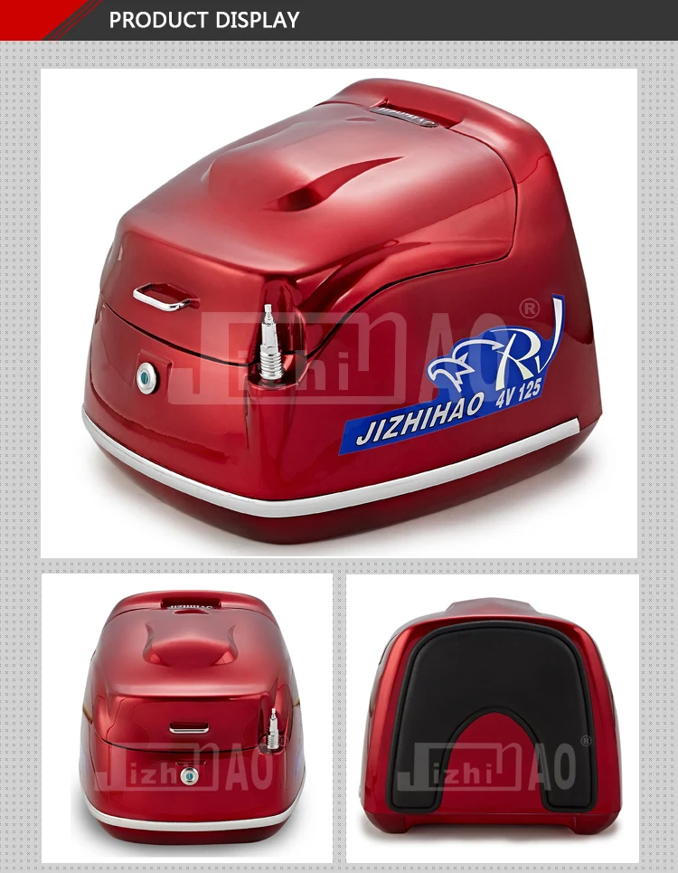 ABS Plastic Scooter Top Case - Tail Box with Back Rest