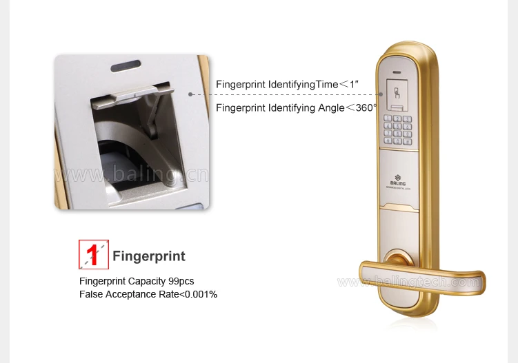 biometric cipher lock with fingerprint keypad password function MZ-6072 ...