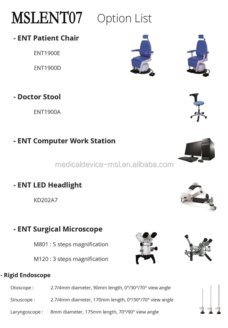 Hospital Full Set ENT Treatment Workstation - MSL MSLENT07
