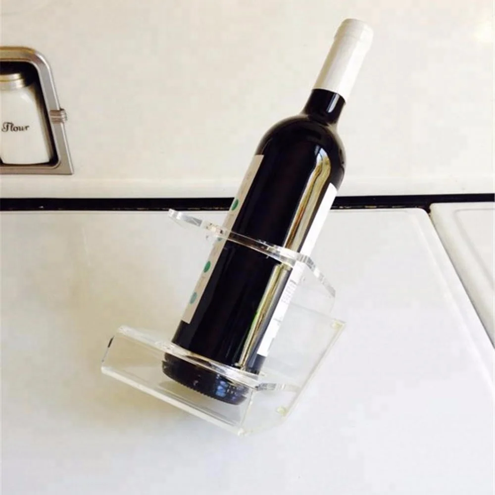 Clear Acrylic Vintage Lucite Wine Bottle Stand,Slant Perspex Single ...