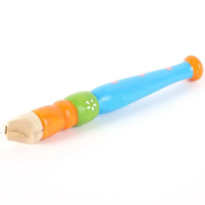 Colorful Fun Baby Kids Wooden Flute Whistle Musical Education Toys ...
