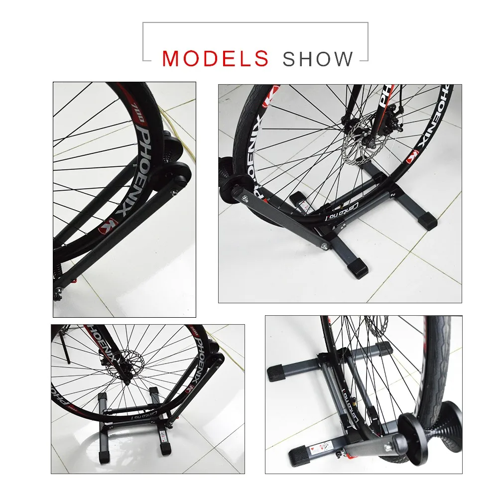 Foldable Bicycle Parking Rack Portable Bike Tire Holder L Shape Indoor ...