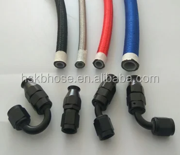 An6 -6an -6 Jic37 E85 Stainless Steel Braided Ptfe Fuel Oil Hose Line ...